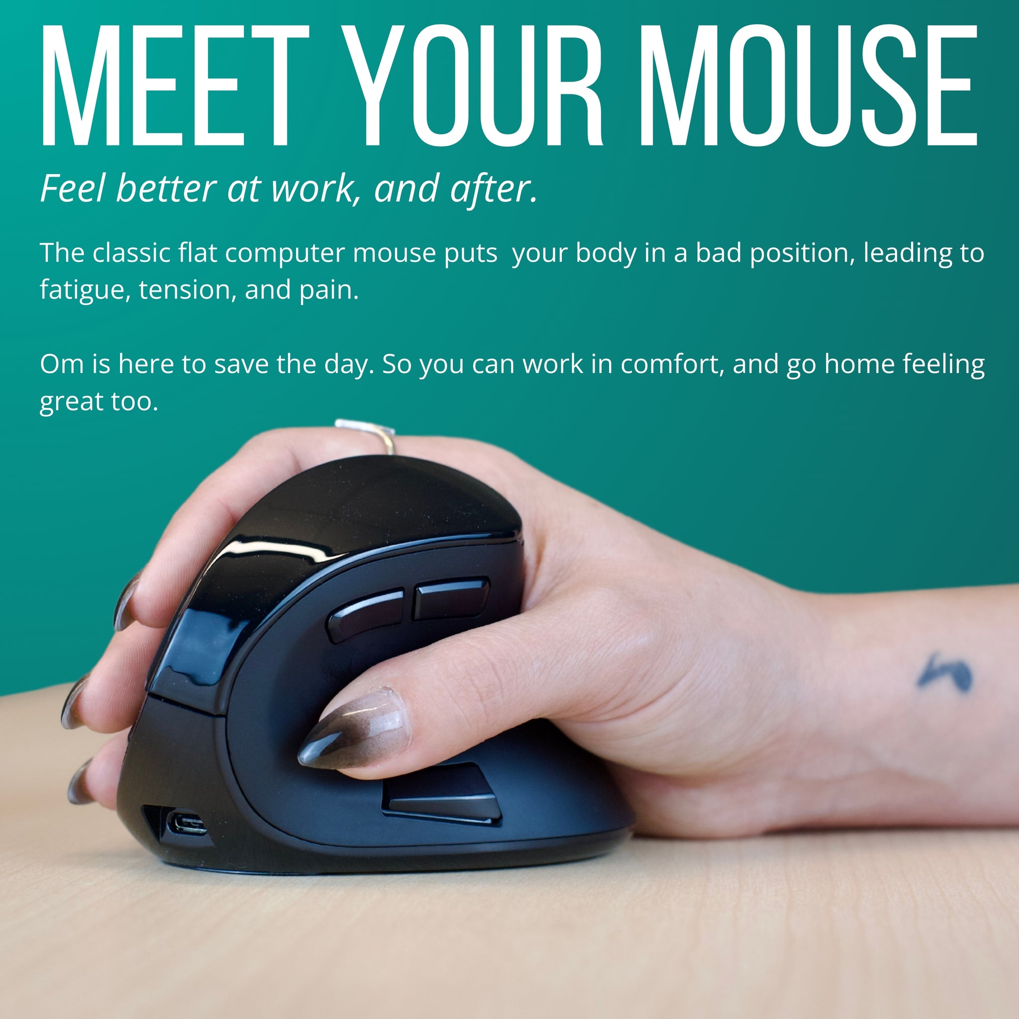 Om | The Vertical Handshake Mouse | Ergodriven